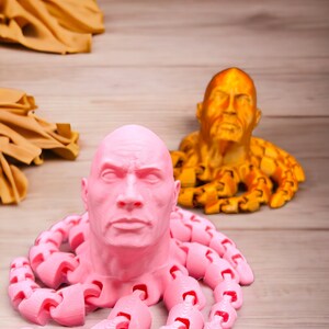 3D Printed Rocktopus, the Rock, Articulated Fidget, Dwayne Johnson ...
