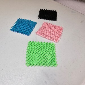 3D Printed Flexible Chainmail Coaster, Sensory Fidget Toy, Flat Fabric ...