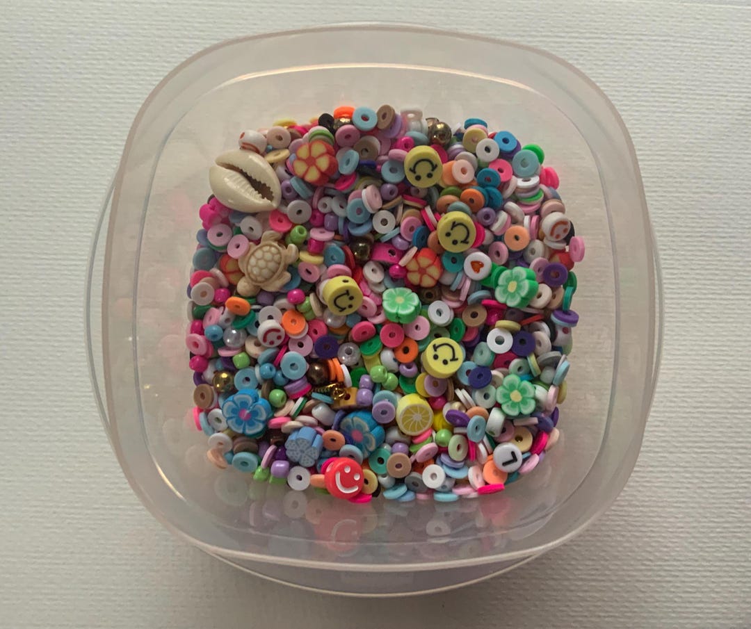 Preppy Clay Bead Confetti With String and Charms - Etsy