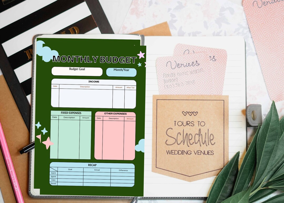 Editable Monthly Budget Planner, Budget Template, Financial Planner - Etsy
