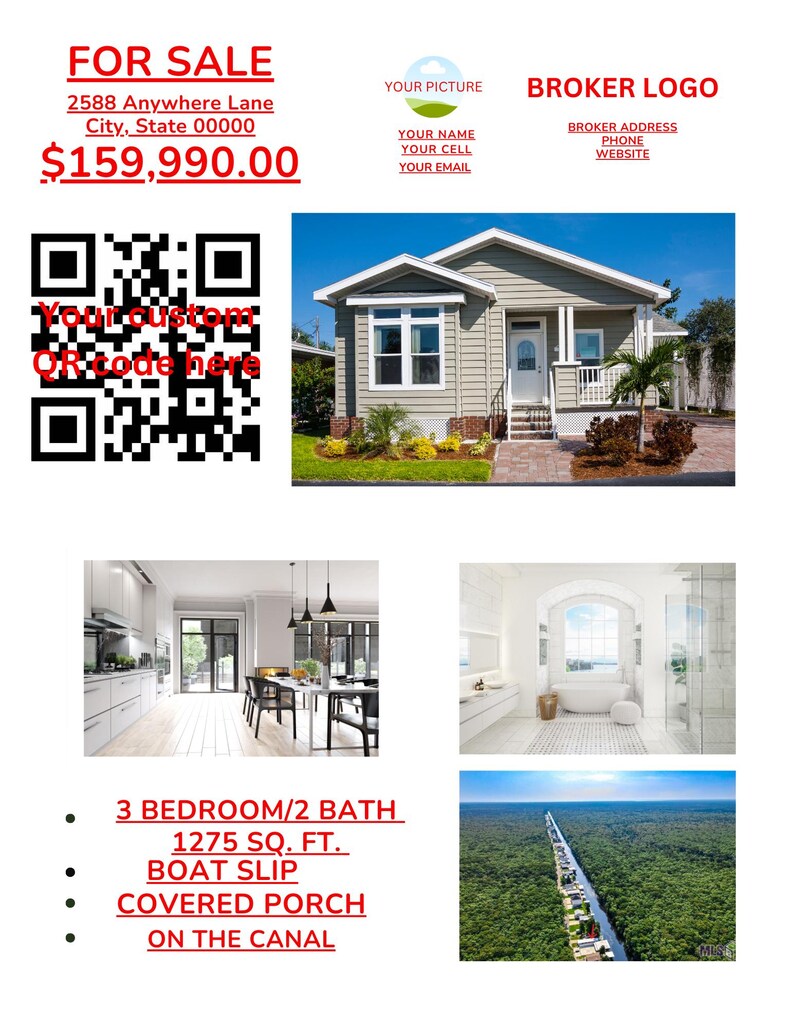 QR Code Real Estate Flyer, Real Estate Flyer, Open House Flyer, QR Code ...