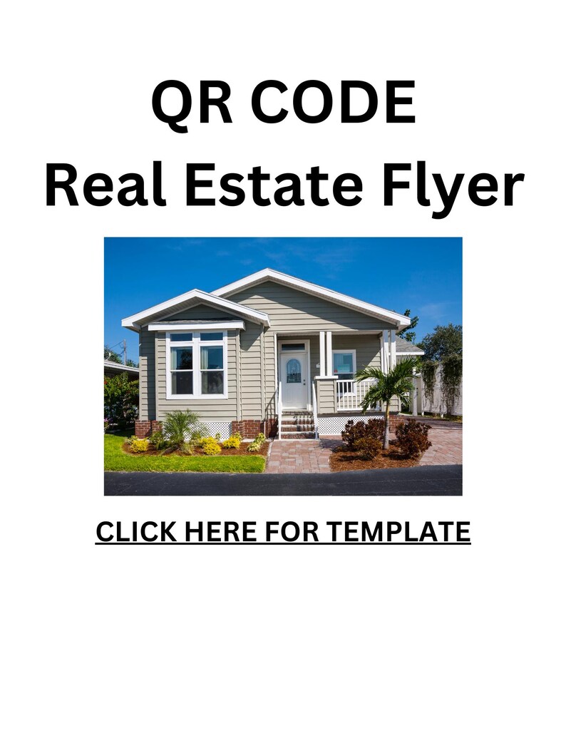 QR Code Real Estate Flyer, Real Estate Flyer, Open House Flyer, QR Code ...