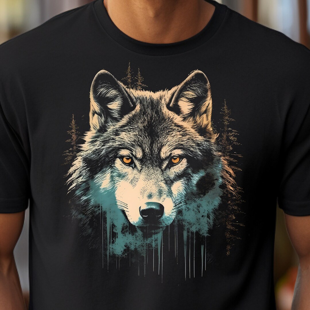 Wolf Tshirt Wolf Shirt Wolf Tee Men's T-shirt - Etsy UK
