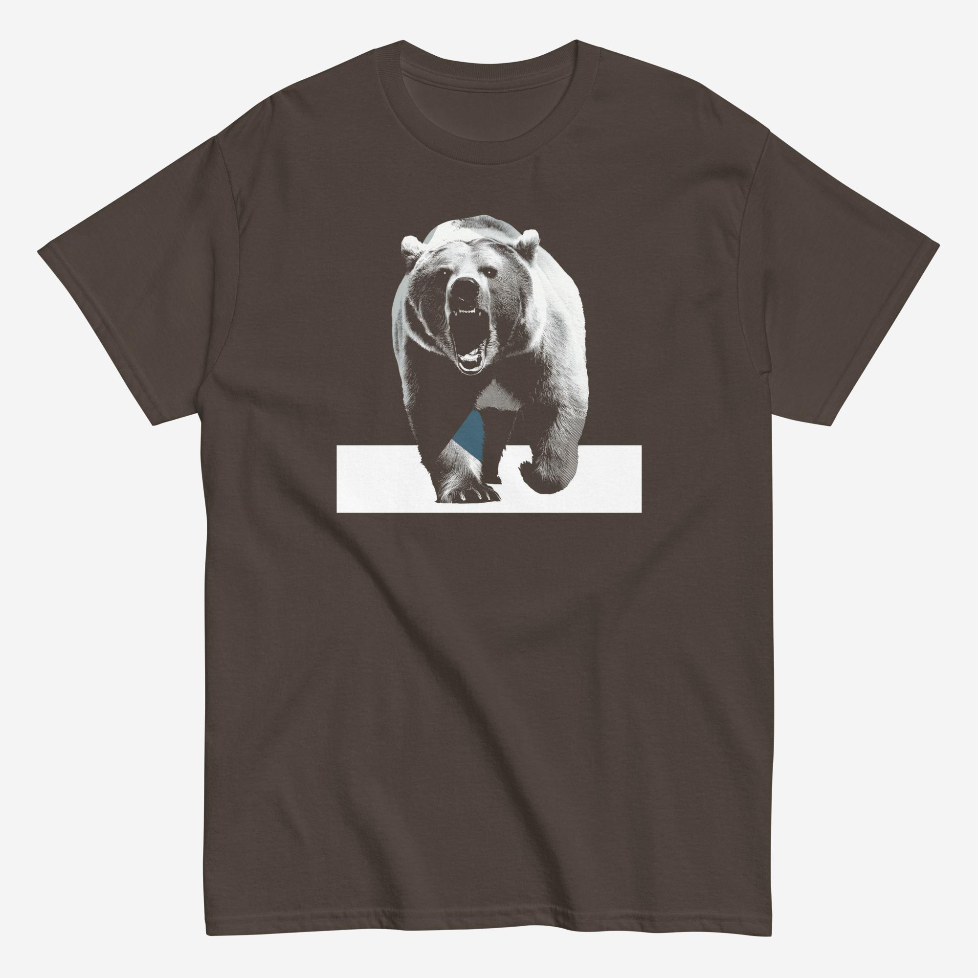 Grizzly Bear Shirt – Roaring Bear Graphic Tee – Bold Wilderness Animal ...