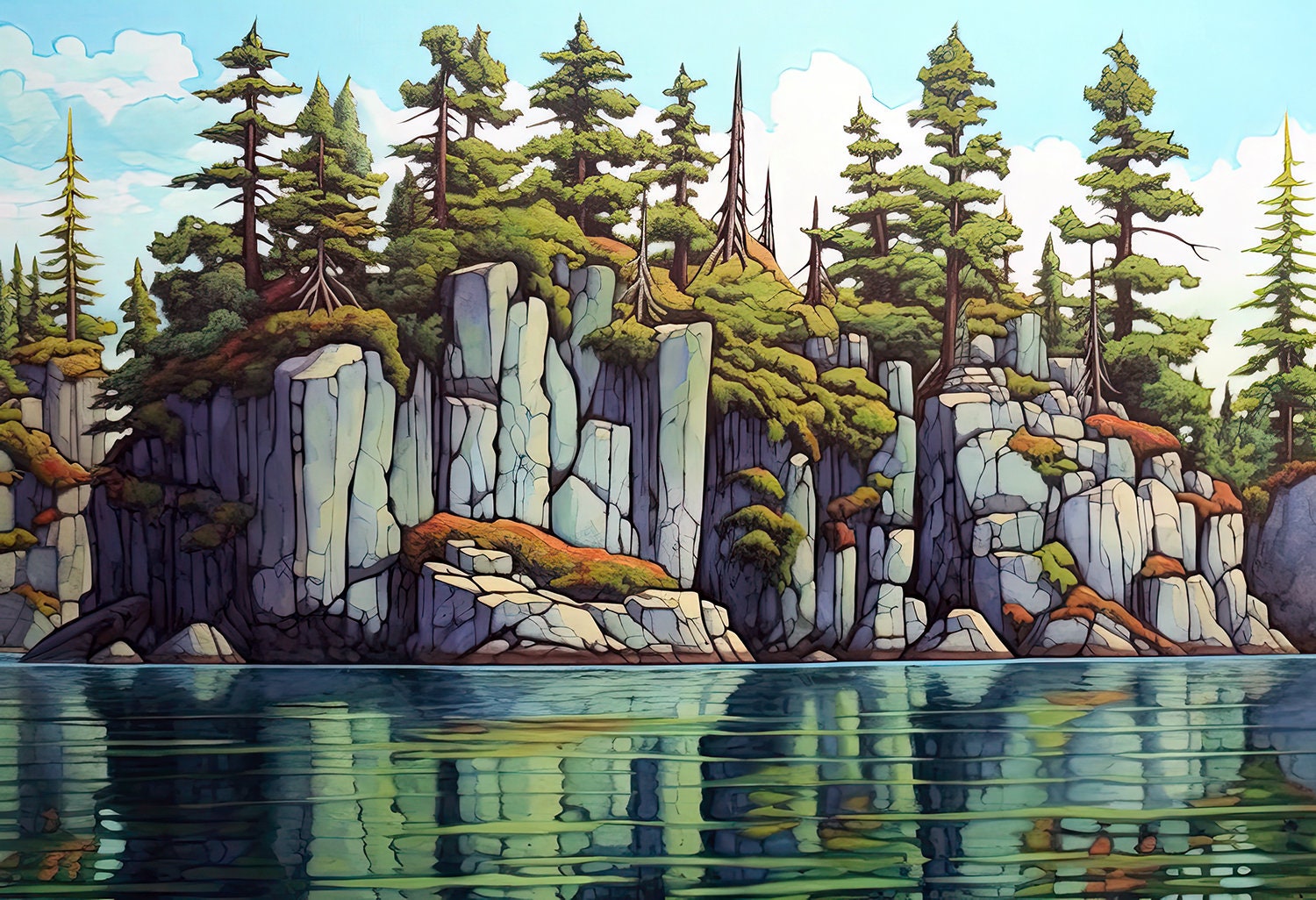 DIGITAL DOWNLOAD Group of Seven Inspired Landscape Painting #6 ...