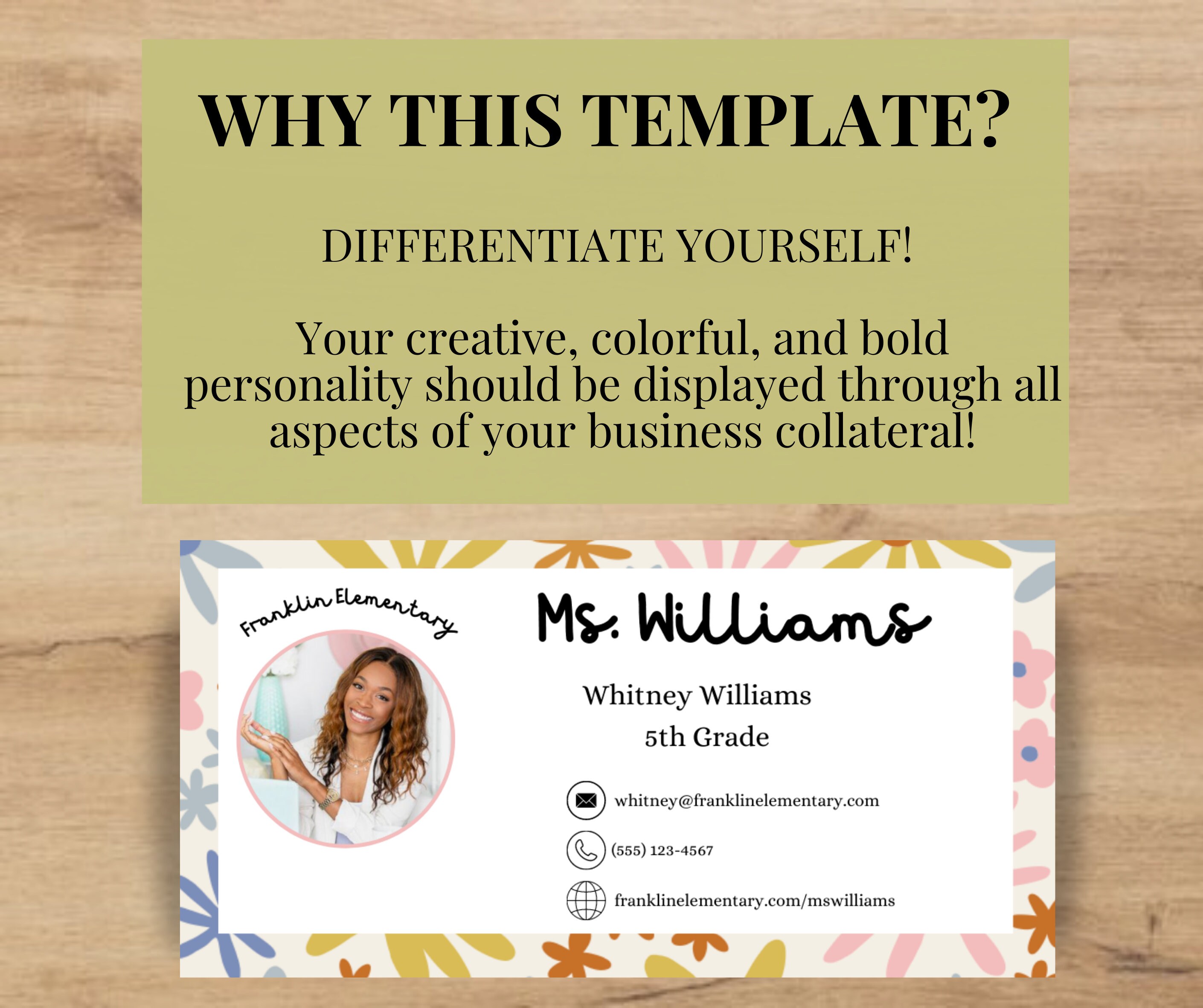 Teacher Email Signature Template Editable Canva Signature - Etsy