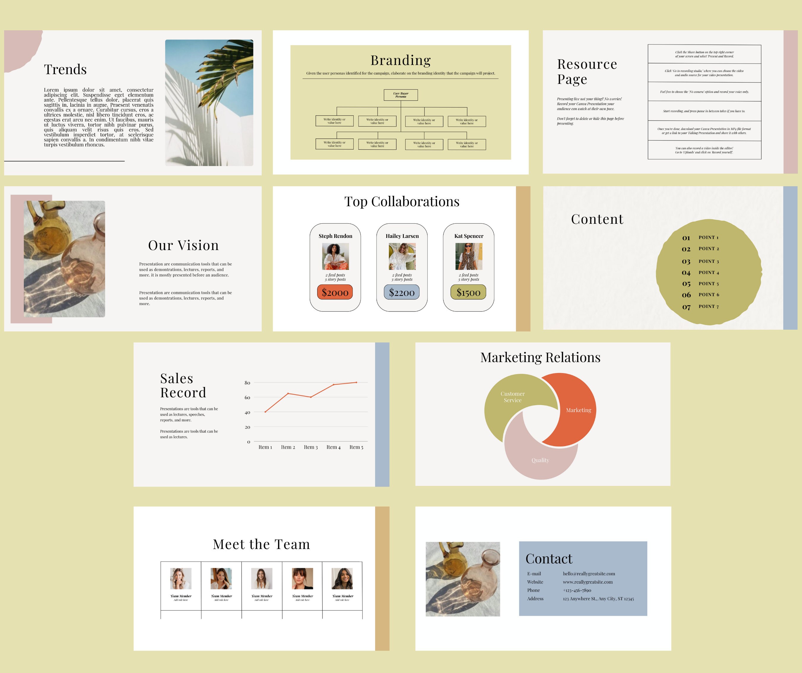 Colorful & Bold Powerpoint Slide Template Digital Download PPT ...