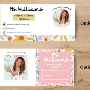 Teacher Email Signature Template Editable Canva Signature Design With ...