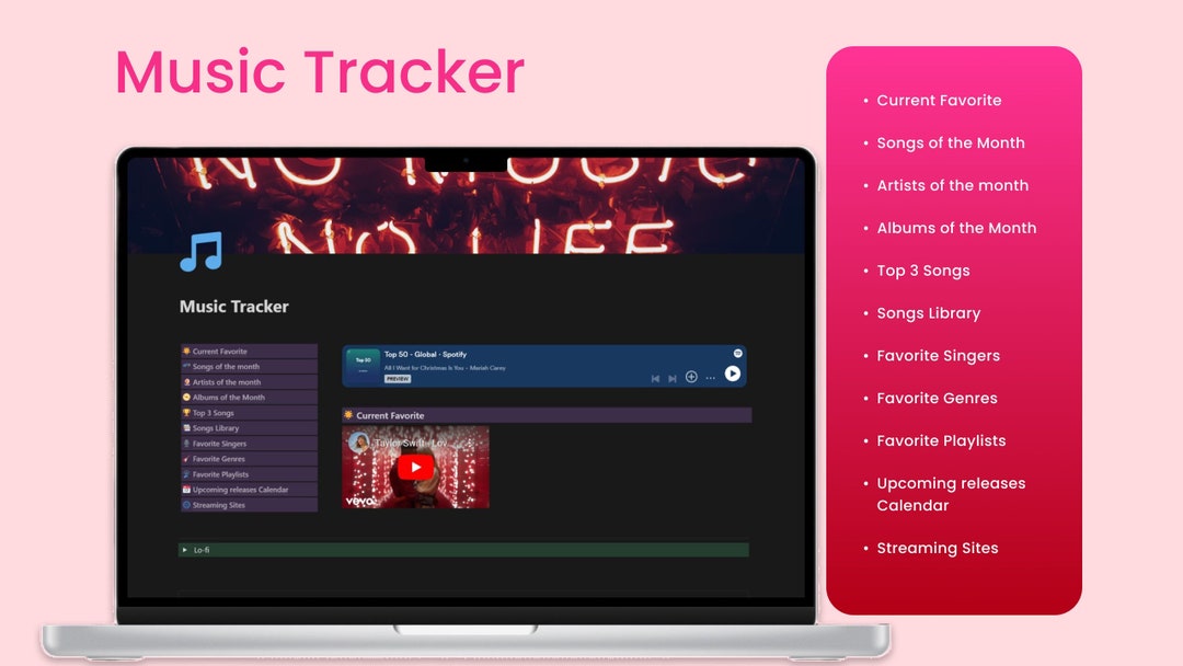 Music Tracker | Notion Template - Etsy
