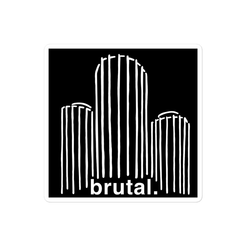 Towers Sticker | Brutalist Architecture Inspired Sticker - Etsy