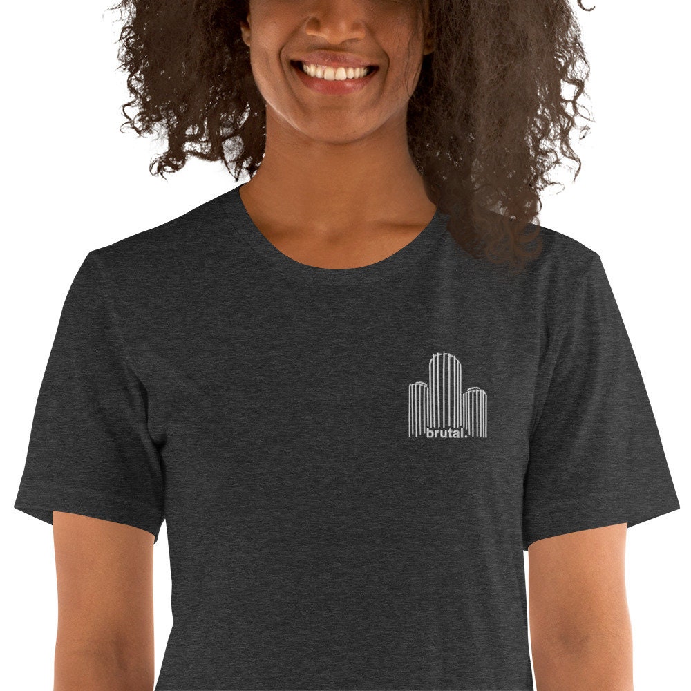 Towers Tee | Brutalist Architecture Inspired Embroidered T-shirt ...