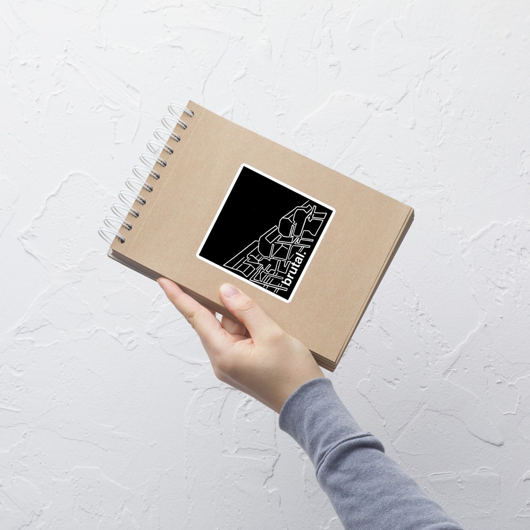 Research Sticker | Brutalist Architecture Inspired Sticker - Etsy