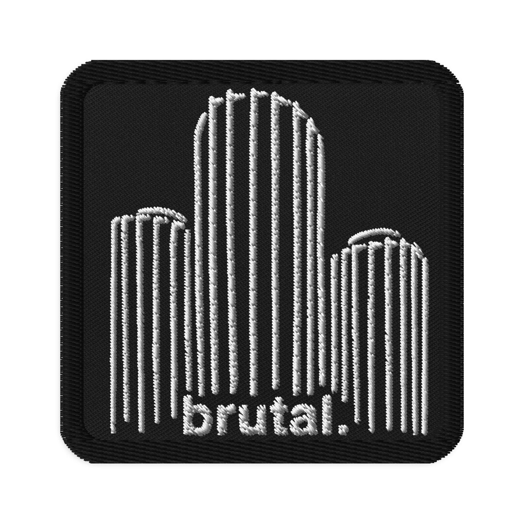 Towers Embroidered Patch 3" X 3" | Brutalist Architecture Inspired ...