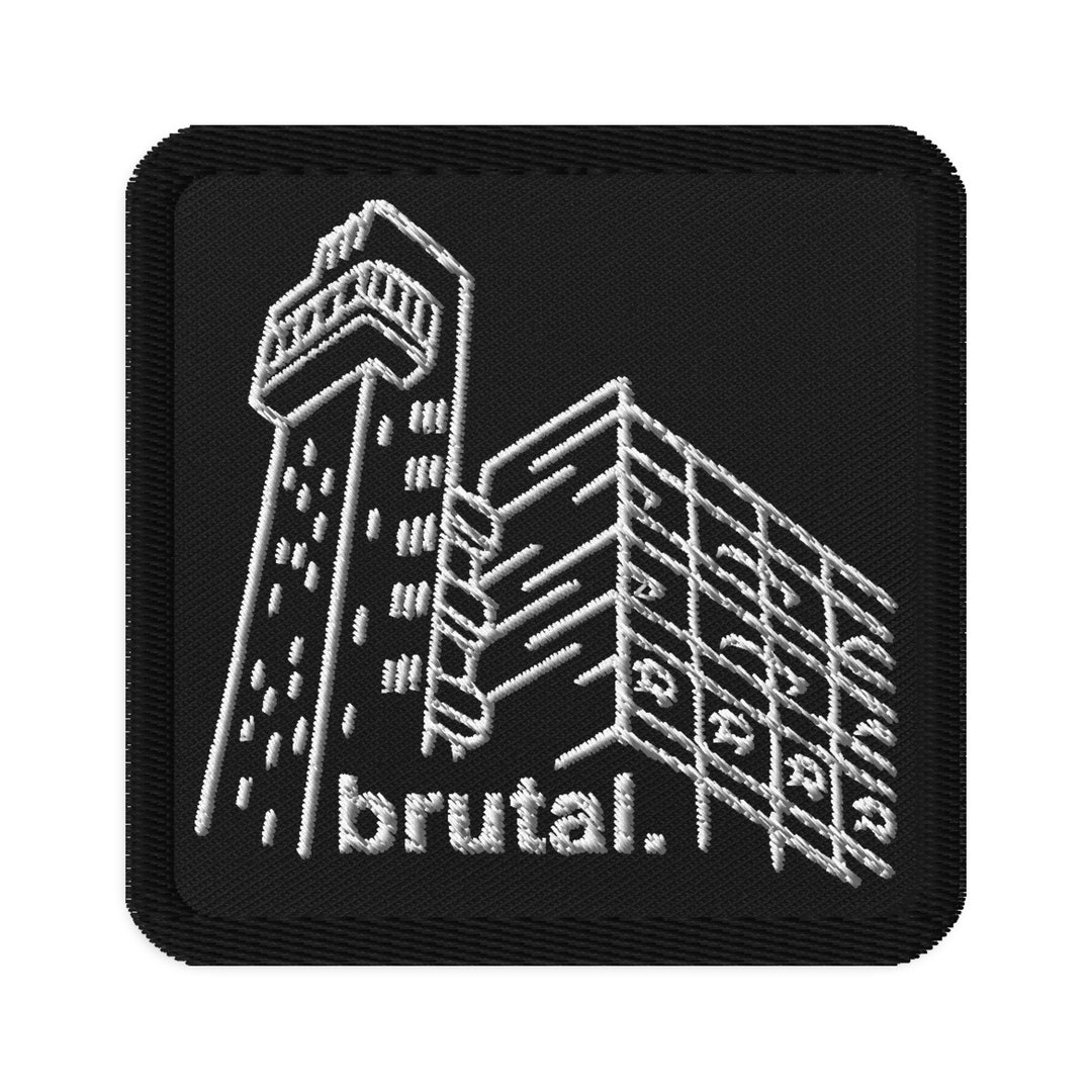 Flats Embroidered Patch 3" X 3" | Brutalist Architecture Inspired Patch ...