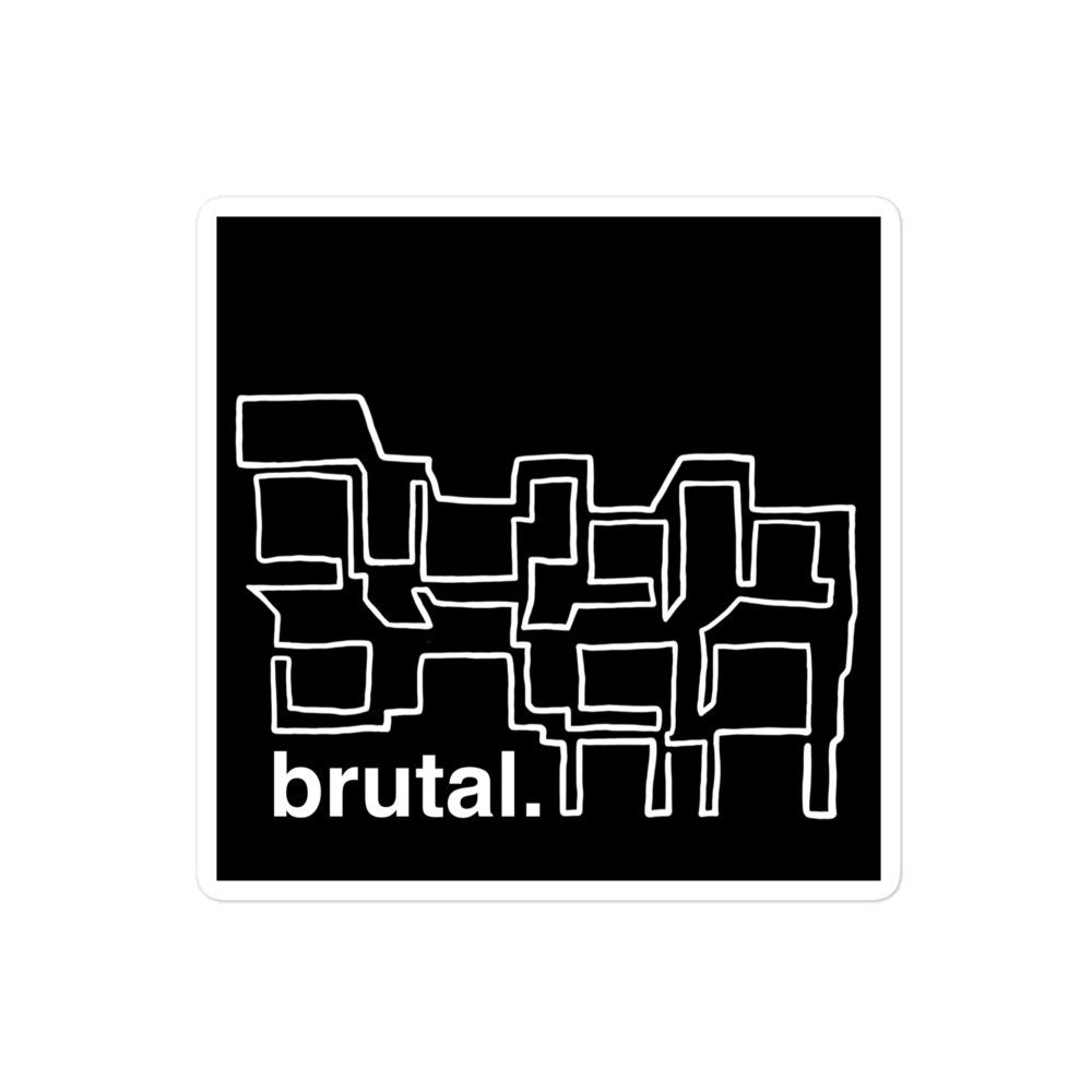 Court Sticker | Brutalist Architecture Inspired Sticker - Etsy