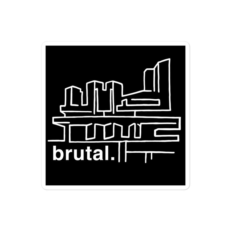 Theatre Sticker | Brutalist Architecture Inspired Sticker - Etsy