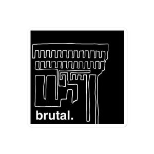 City Hall Sticker | Brutalist Architecture Inspired Sticker - Etsy