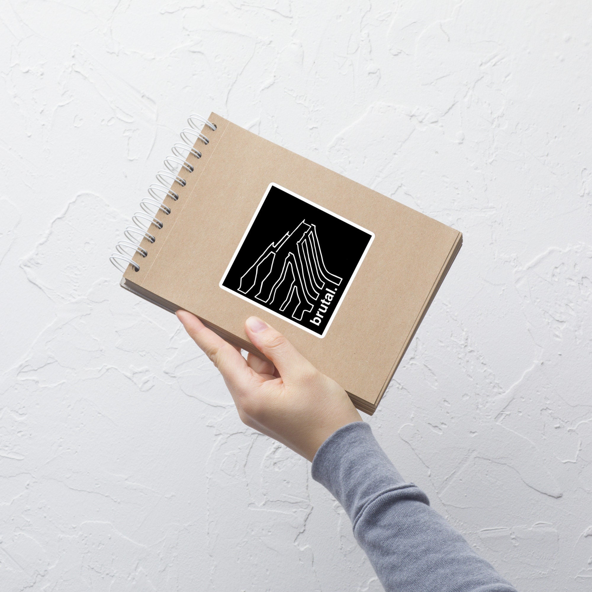Library Sticker | Brutalist Architecture Inspired Sticker - Etsy