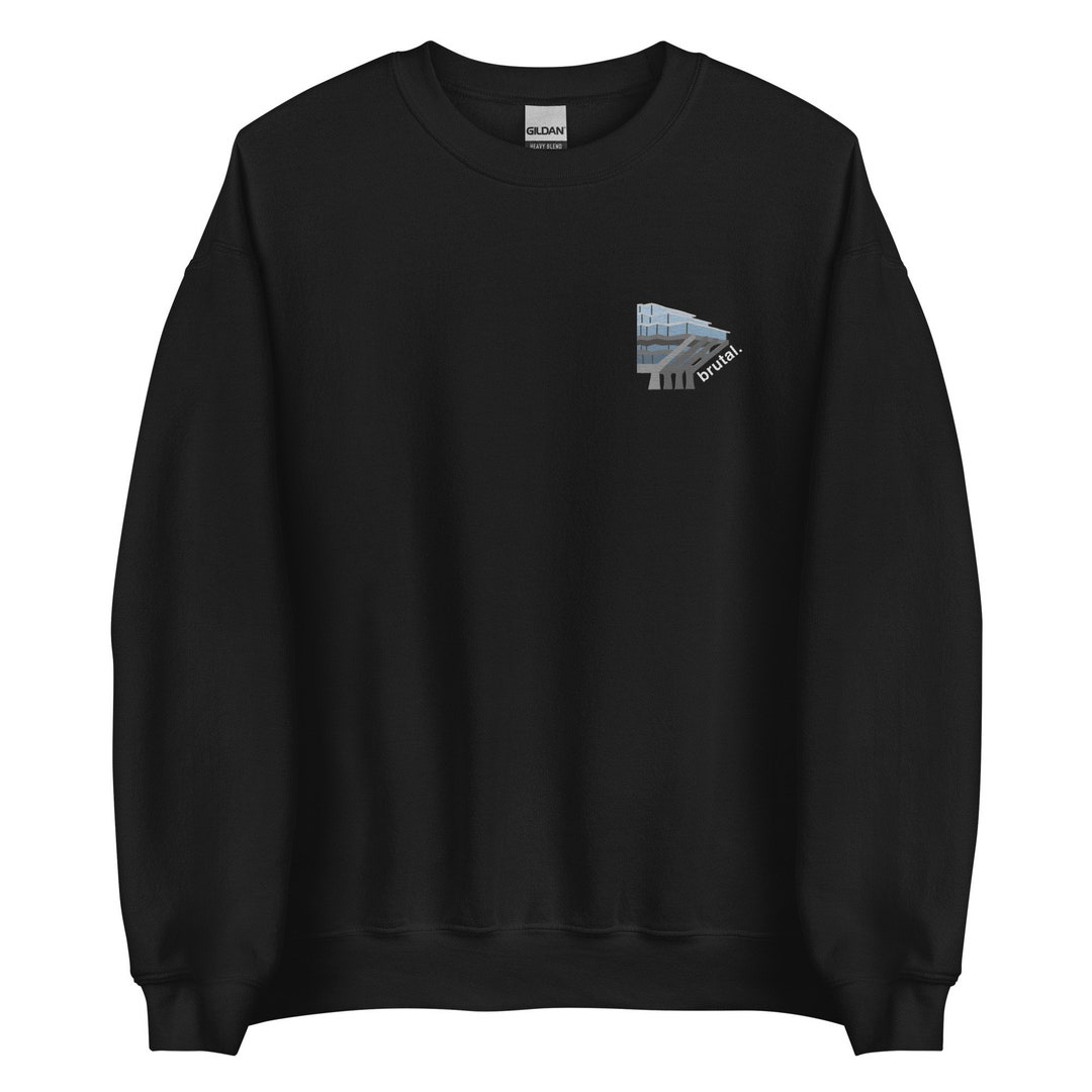 Library Sweatshirt Color Design | Brutalist Architecture Inspired ...