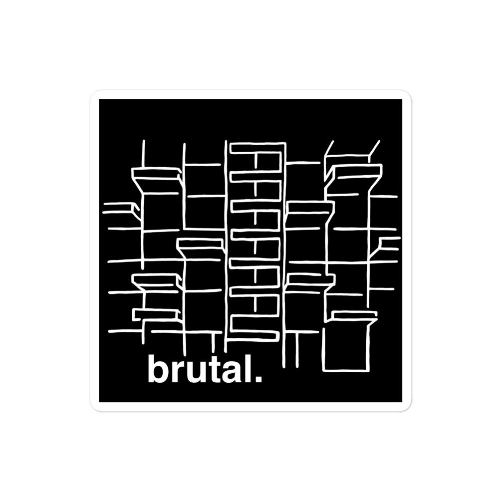Dorm Sticker | Brutalist Architecture Inspired Sticker - Etsy