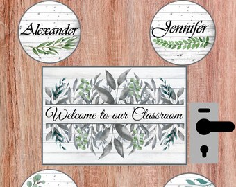 Winter Classroom Door Display, Editable Classroom Welcome Wall Display ...