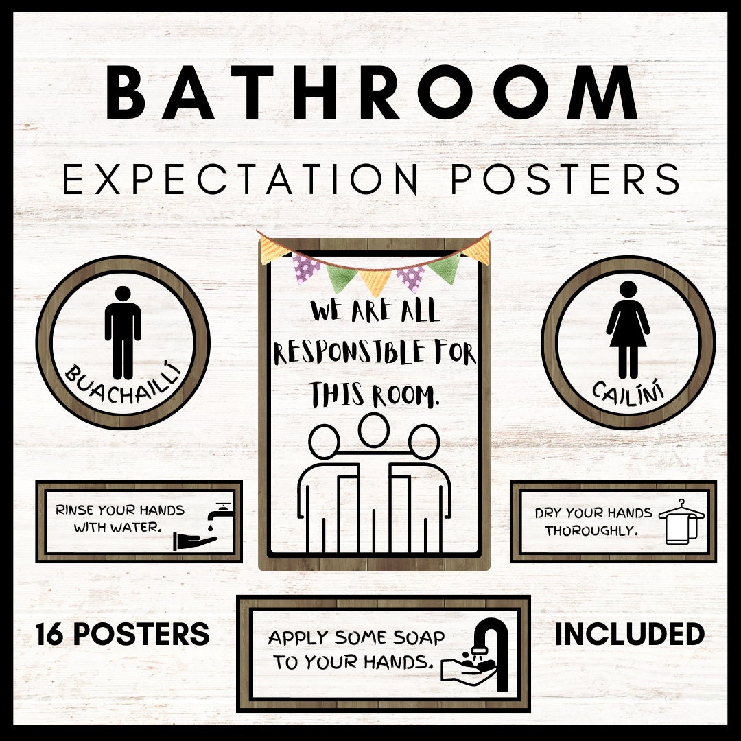 Bathroom Expectation Posters - Etsy