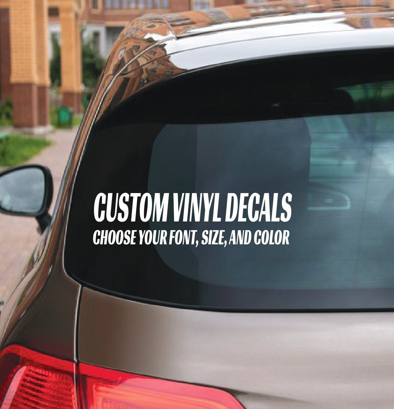 Custom Vinyl Decals - Make Your Own Personalized Decal - Car, Window, Laptop, Bottle, Glassware ...