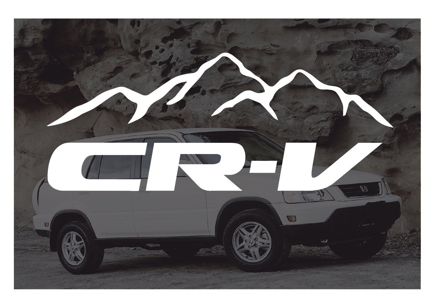 2 Pack! CRV Mountain Vinyl Decal, CRV Mountain Vinyl Sticker - Mountain ...
