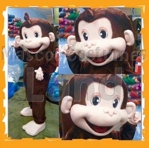 Curious George Monkey Mascot Costume Party Character Kids - Etsy
