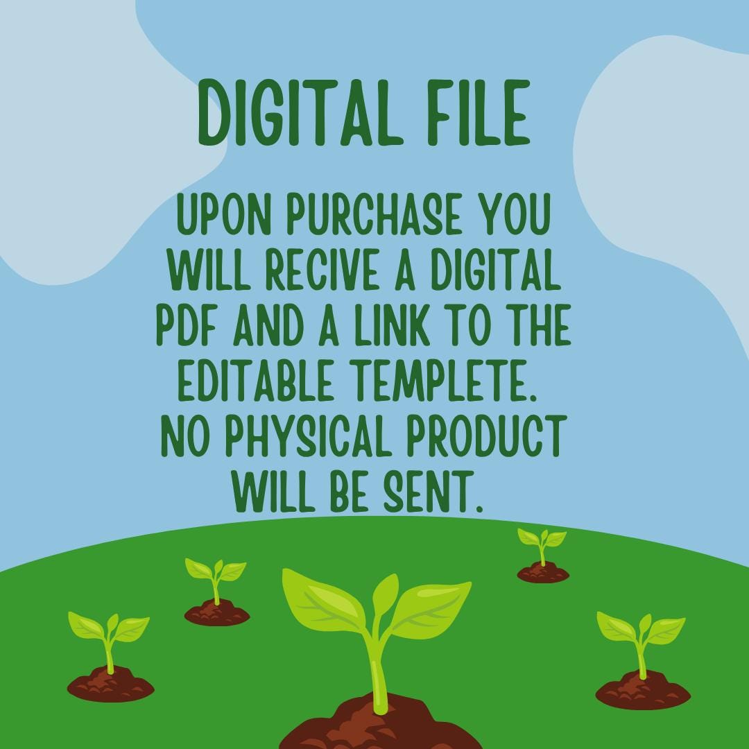 Editable and Printable Seed and Garden Planner - Etsy