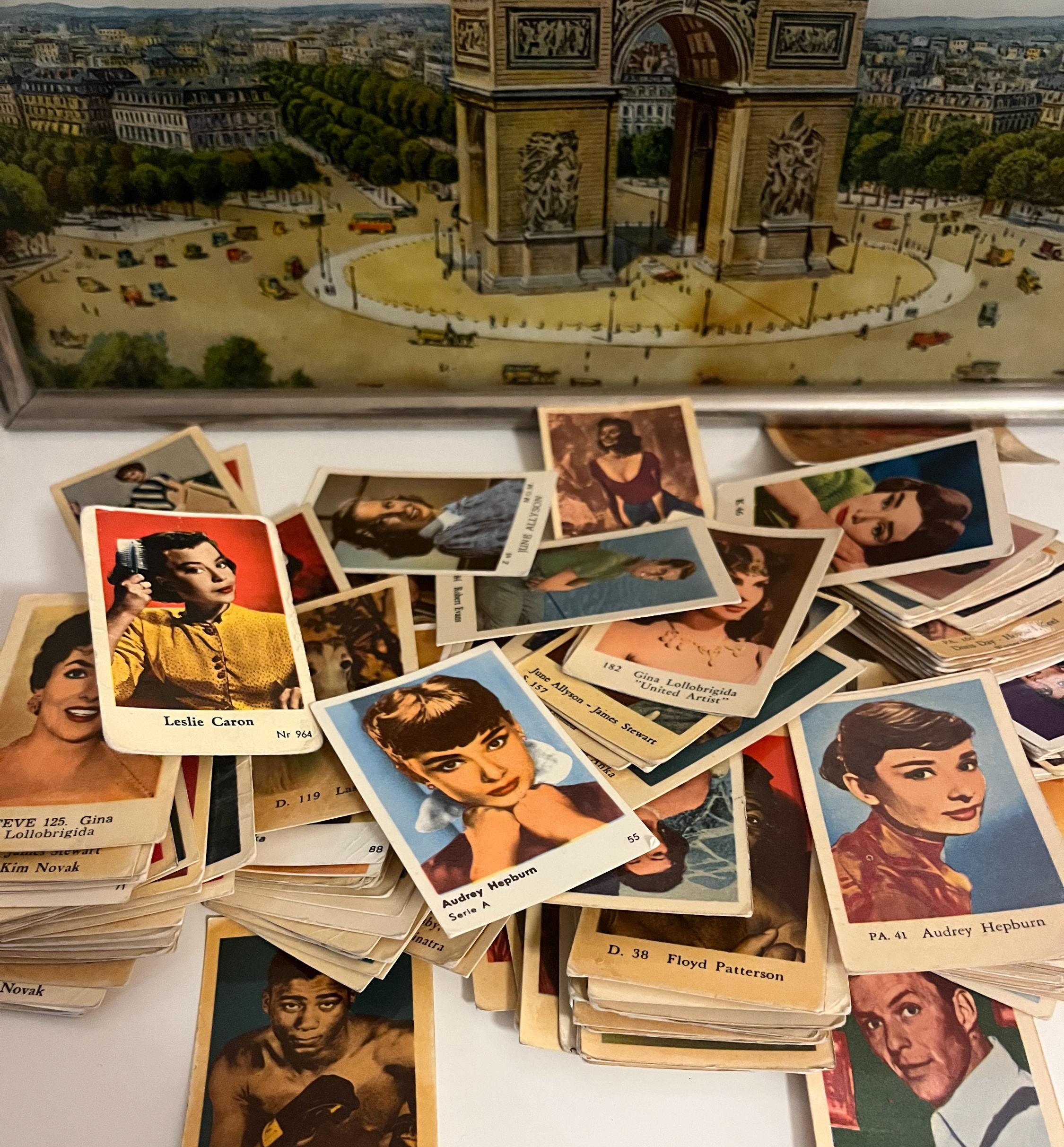 Vintage Hollywood Stars Trading Cards | Elvis, Hepburn, Dean Gum Cards ...