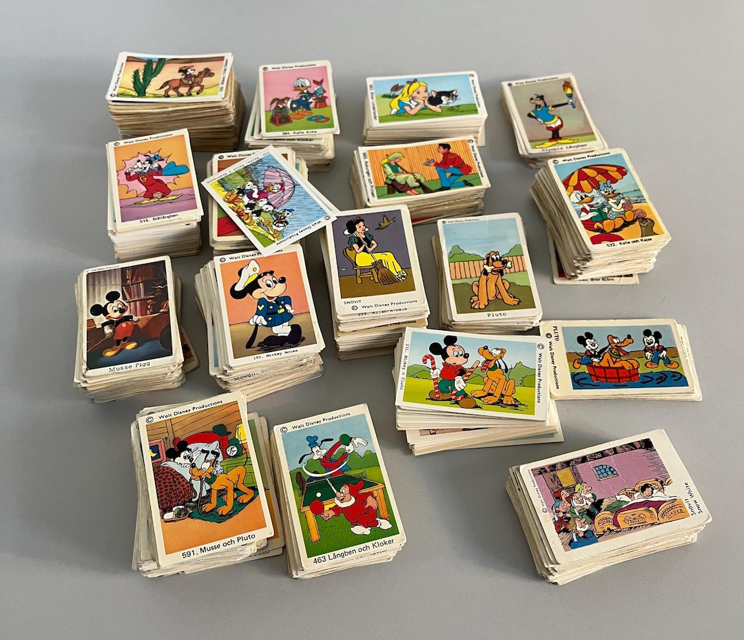 Vintage Swedish Disney Gum Cards Curated Collection - Etsy