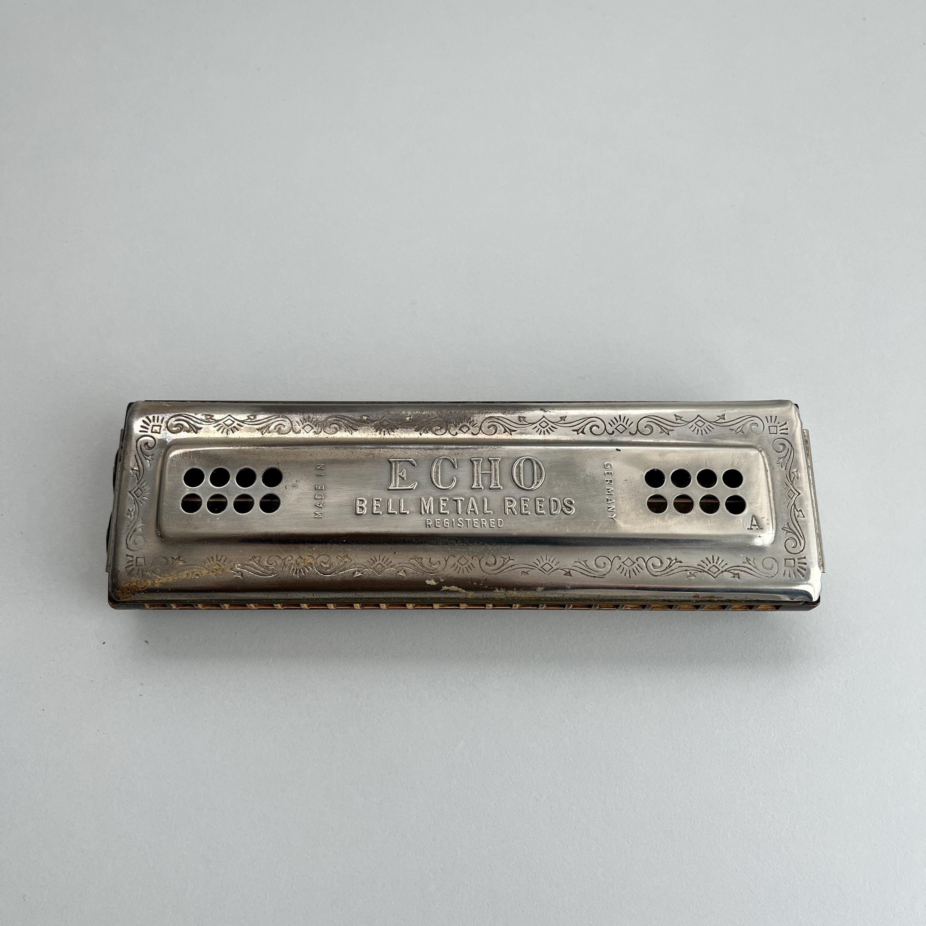Vintage M. Hohner Echo Harp Harmonica A/D - Original Box Germany Silver Case - Etsy