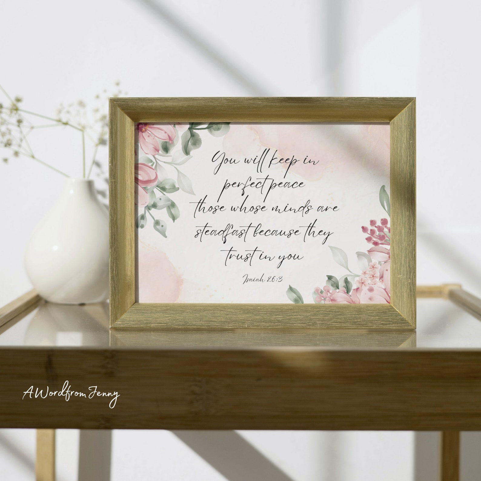 Isaiah 26:3 I Will Keep in Perfect Peace Jesus Christian Faith ...