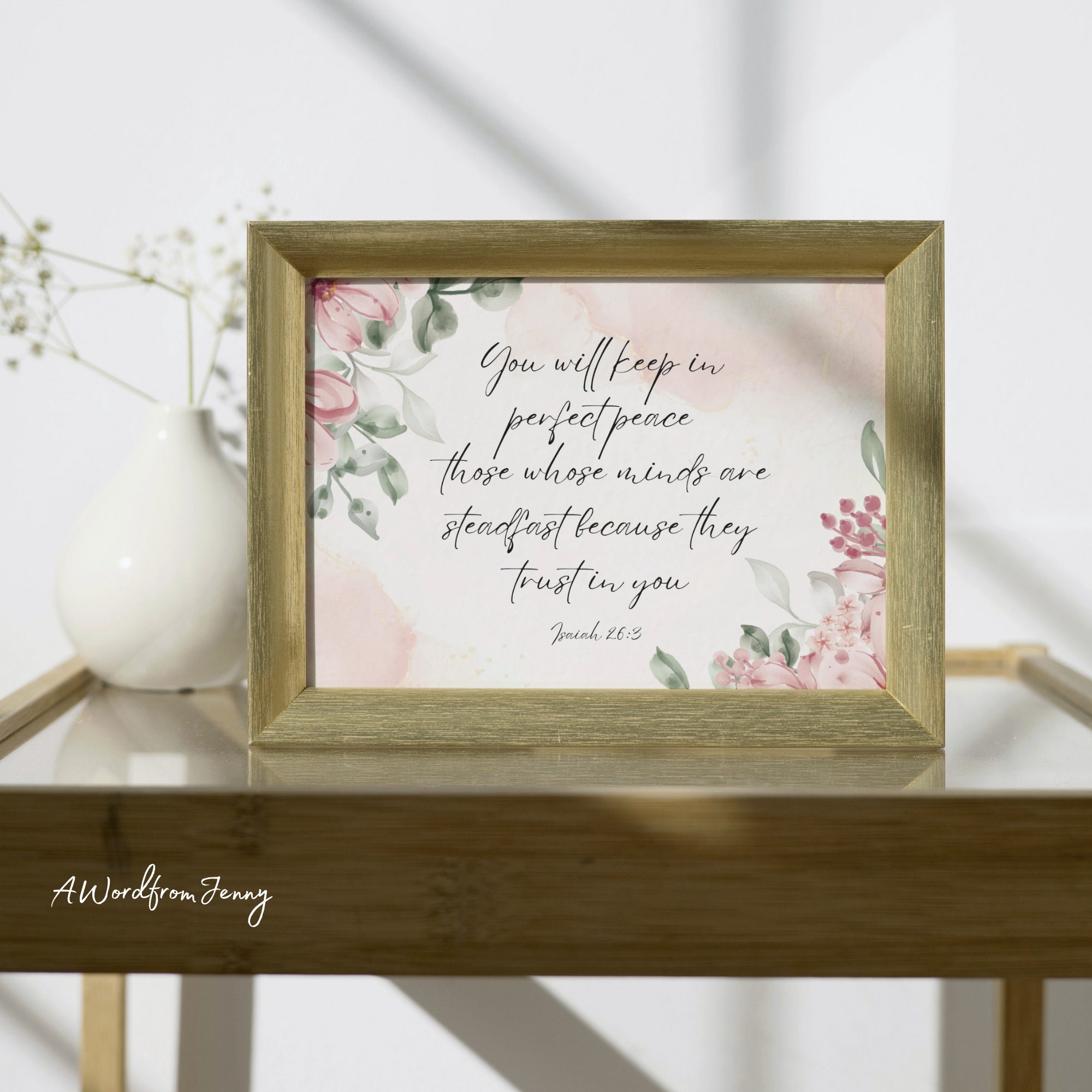 Isaiah 26:3 I Will Keep in Perfect Peace Jesus Christian Faith ...