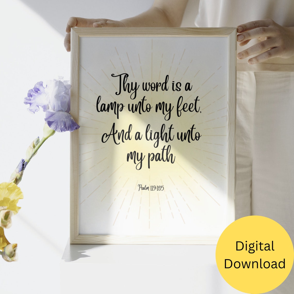 Psalm 119:105 Thy Word is a Lamp Unto My Feet Christian Faith Bible ...