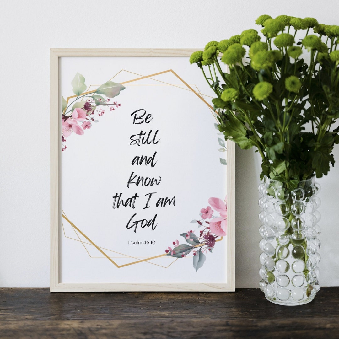 Psalm 46:10 Christian Scripture Printable Wall Art - Etsy