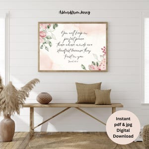 Isaiah 26:3 I Will Keep in Perfect Peace Jesus Christian Faith ...