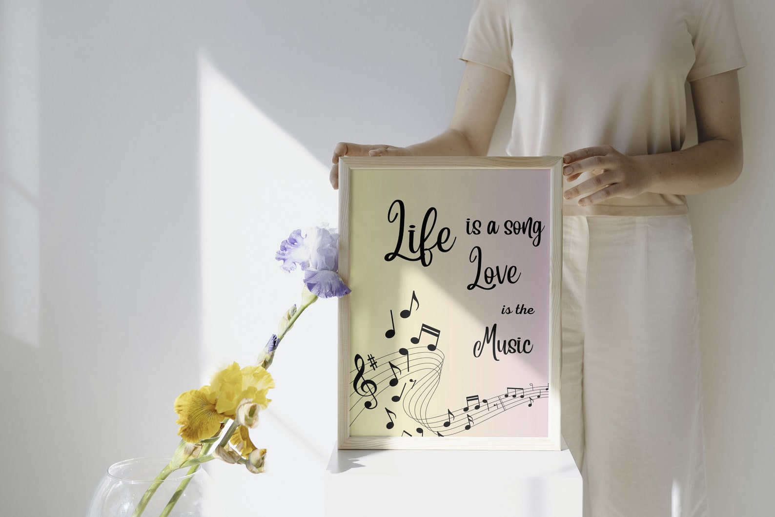 Life is a Song Love is the Music Printable Inspirational Meaningful ...
