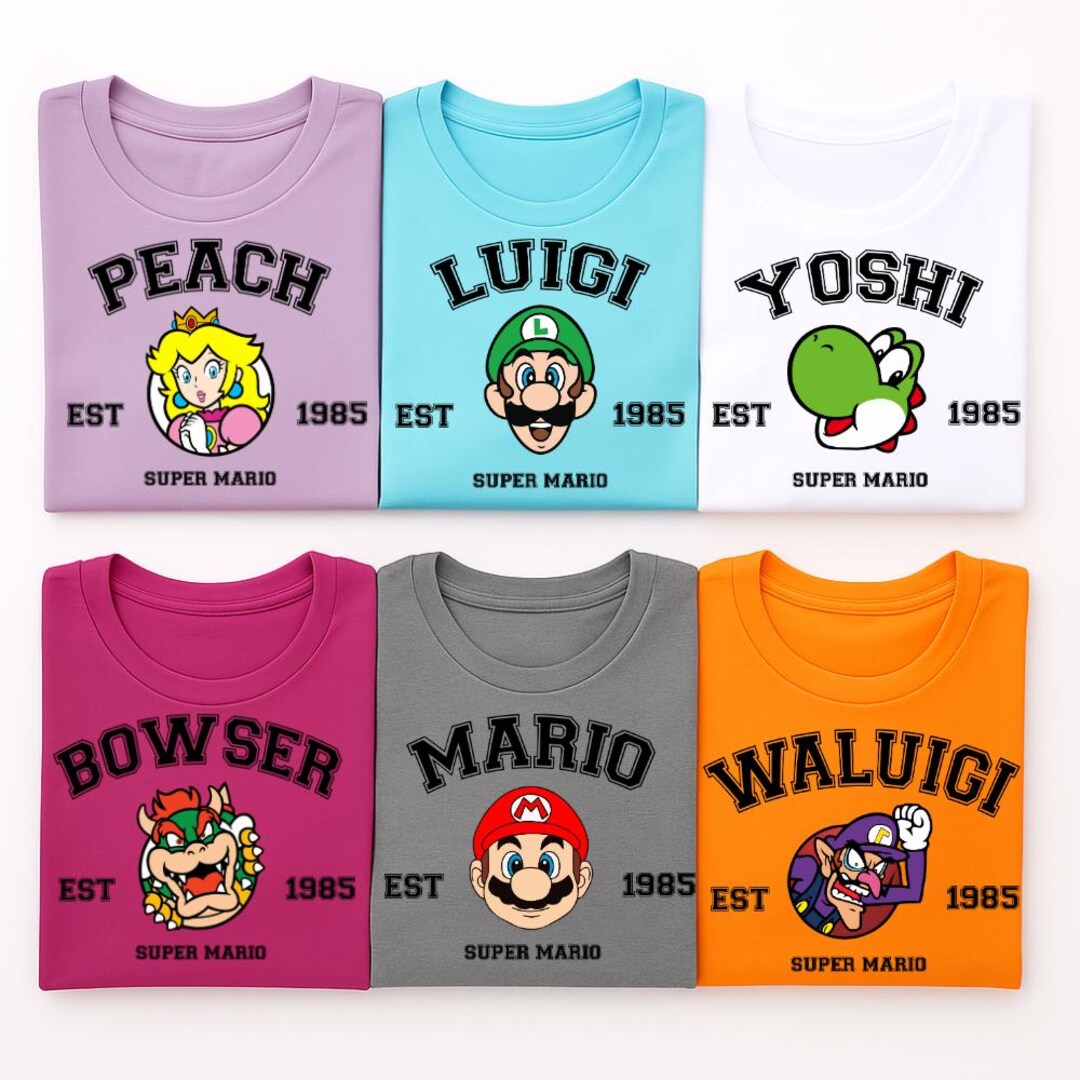 Super Mario Shirt, Super Mario Matching Shirt, Mario and Friends Shirts ...