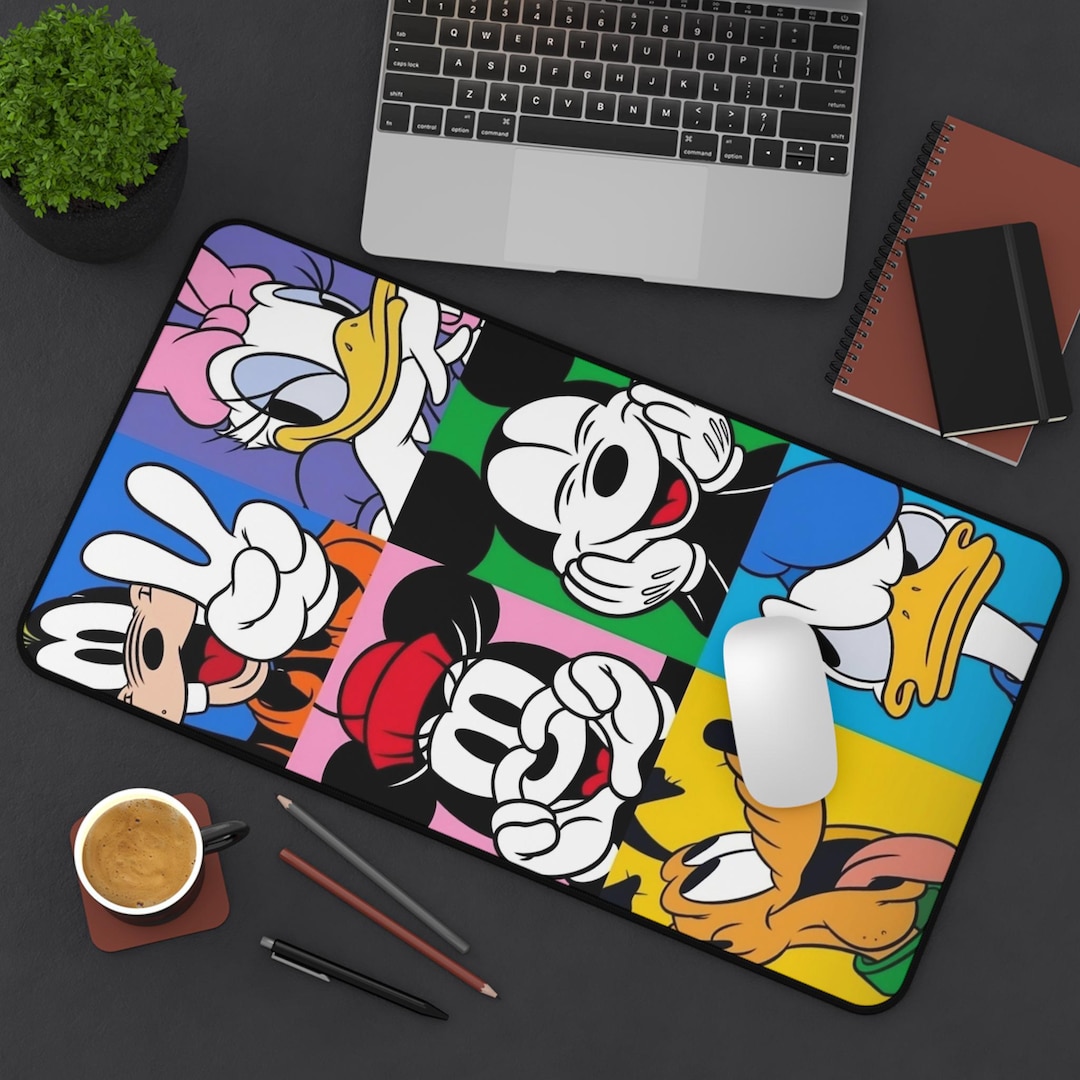 Desk Mat, Popular Disney Characters Mousepad, Mickey, Minnie, Donald ...
