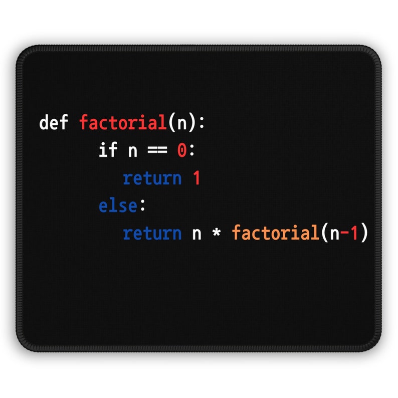 Factorial Calculation Mouse Pad Programmer Gift Coding Pad - Etsy
