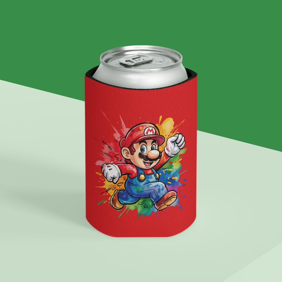 Mario Bros Can Cooler, Gamer Beverage Holder - Etsy