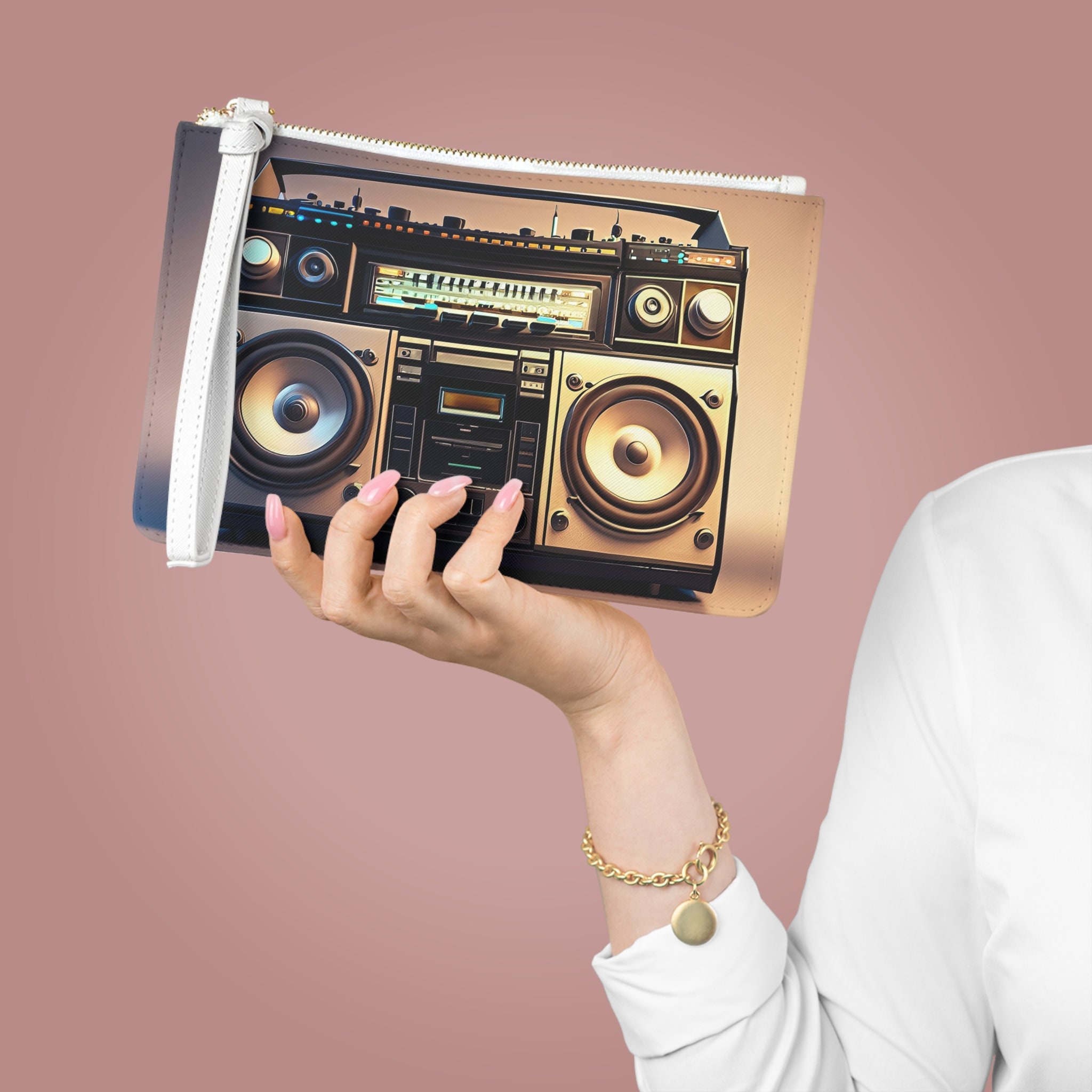Retro Futuristic Boom Box Women's Clutch Purse Bag - Etsy