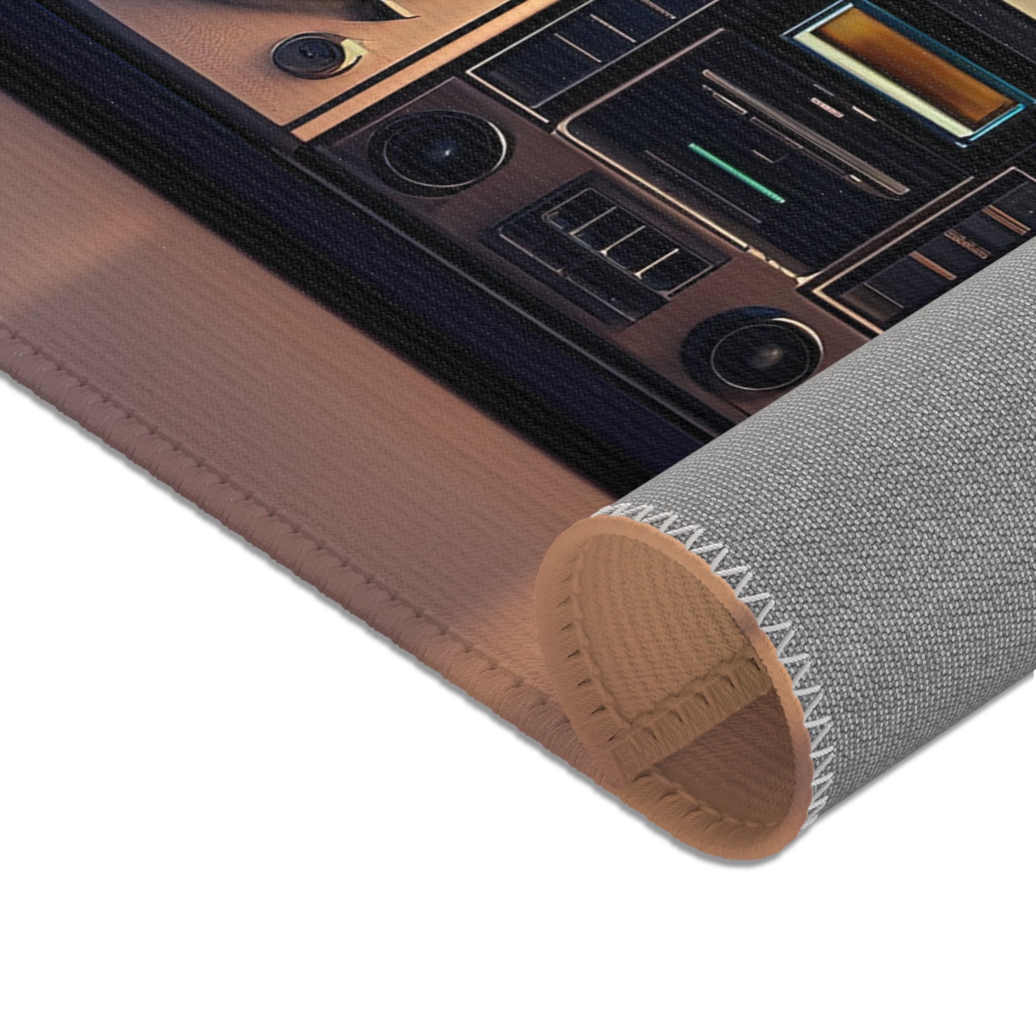 Retro Futuristic Boom Box Area Rug Makes a Music Theme Style Statement ...