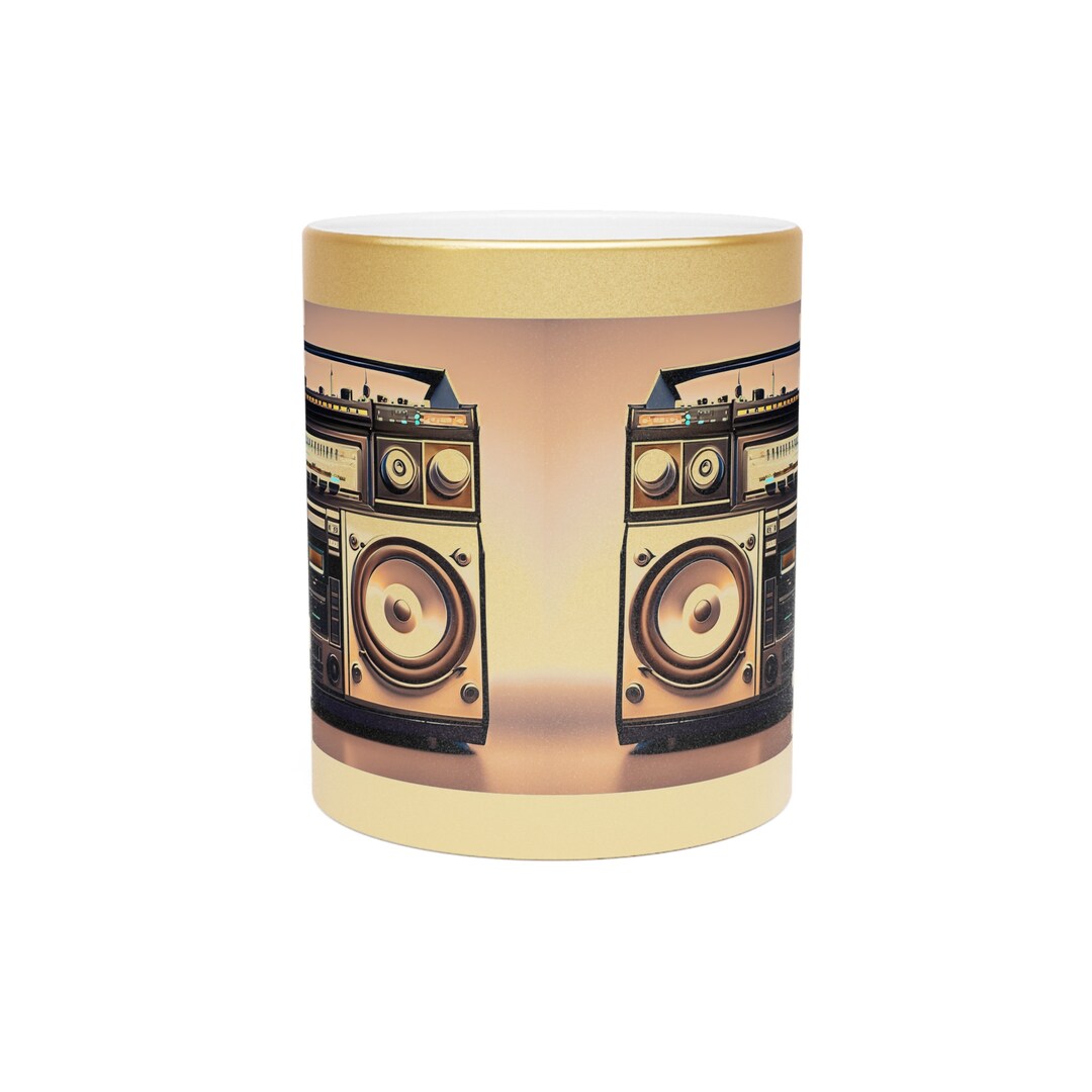 Golden Groove Boombox Coffee Mug Metallic Gold - Etsy