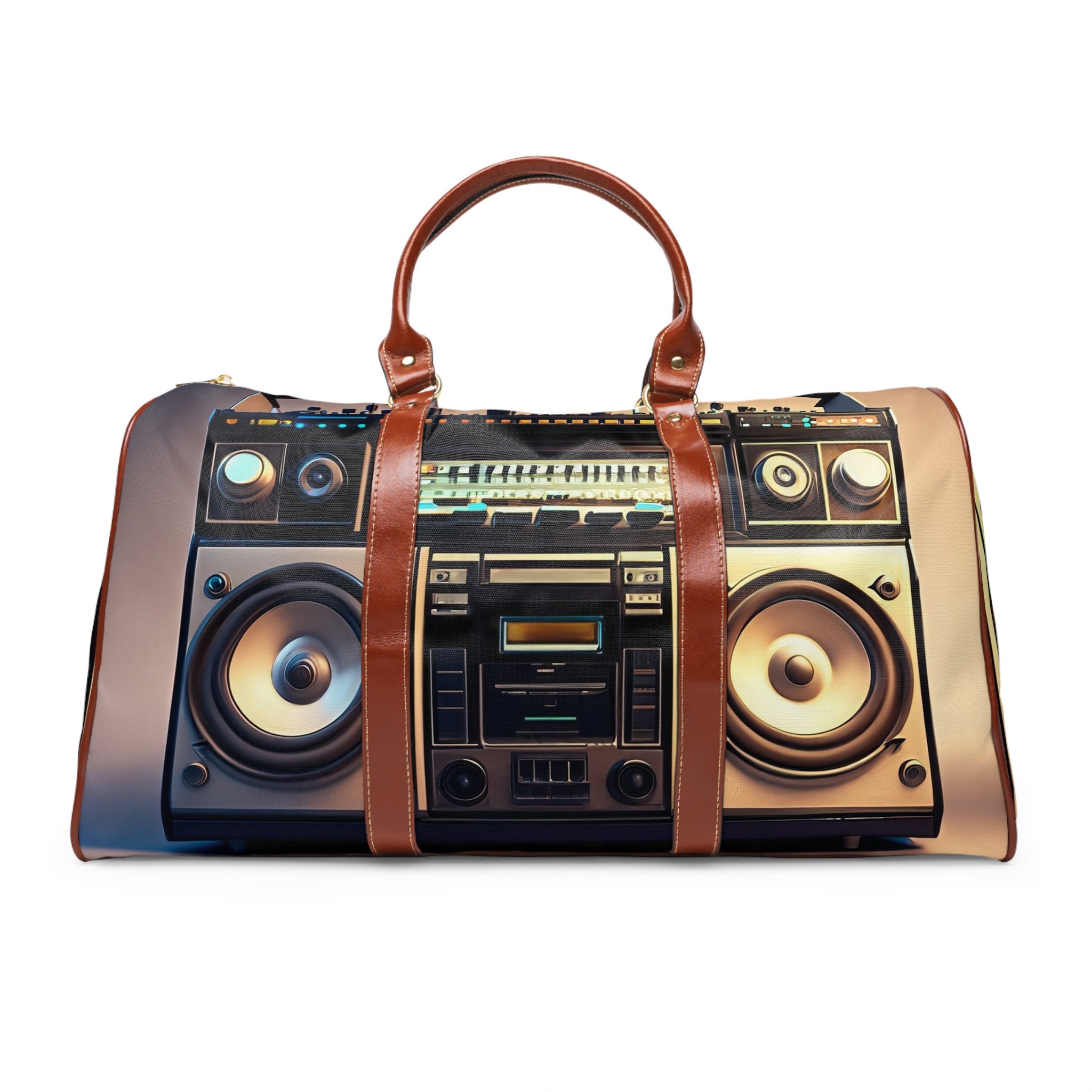 Retro Futuristic Boom Box Hi-fi 80s Nostalgia Waterproof Carry on ...