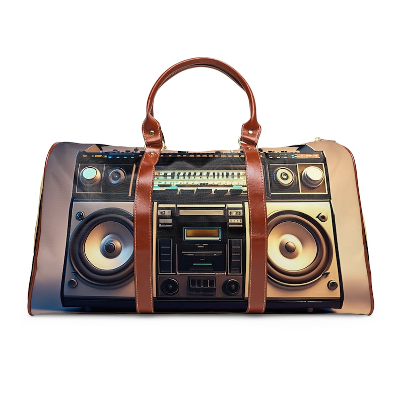 Retro Futuristic Boom Box Hi-fi 80s Nostalgia Waterproof Carry on ...