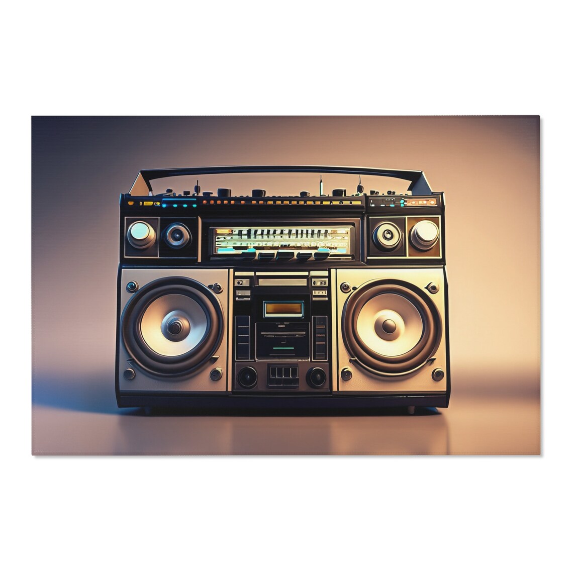 Retro Futuristic Boom Box Area Rug Makes a Music Theme Style Statement ...
