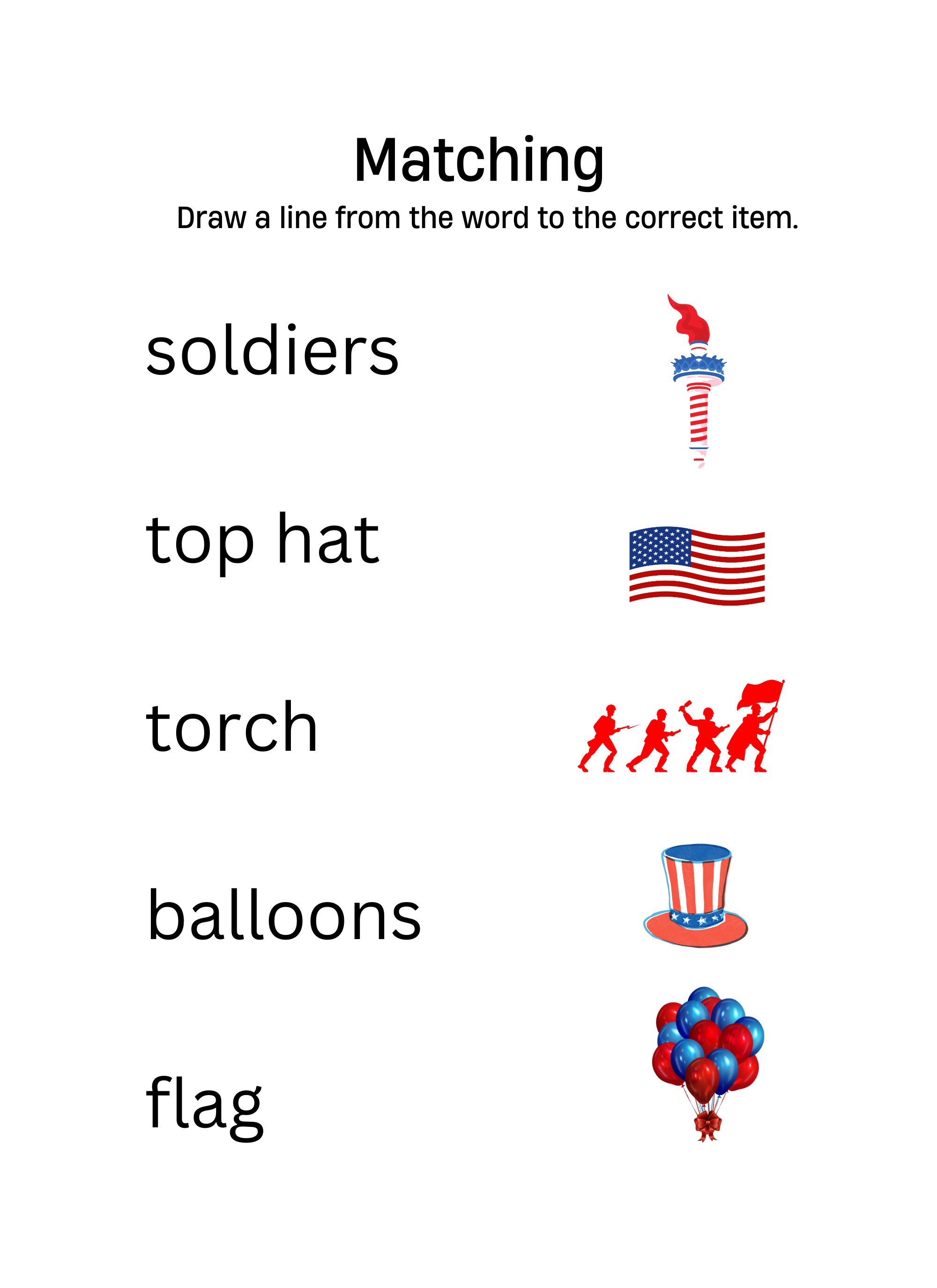 Patriotic School Activities, Patriotic Kindergarten Worksheets, 4th of ...